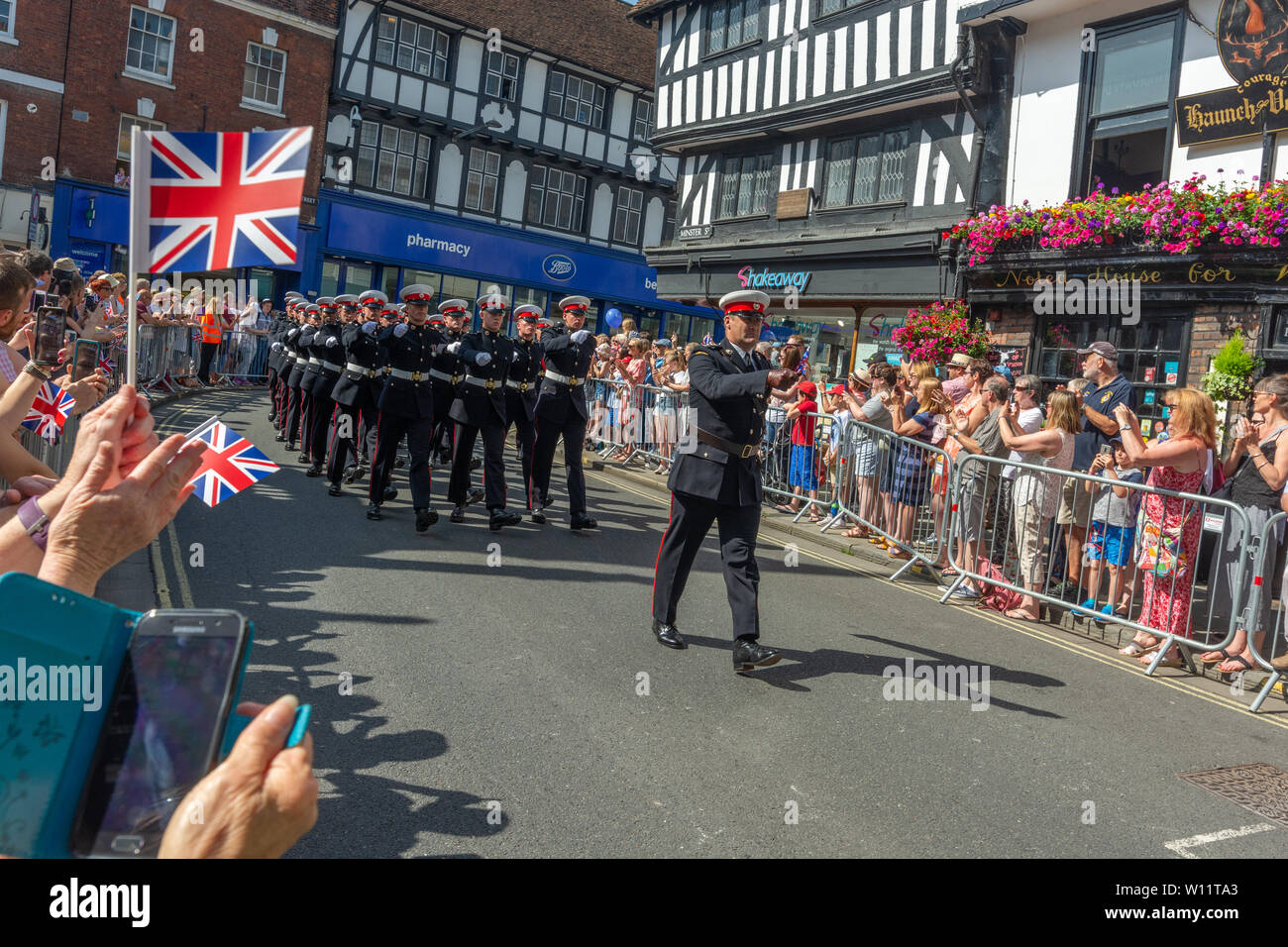 Armed Forces Day, Salisbury, Wiltshire, UK. 29th June, 2019. Members of ...