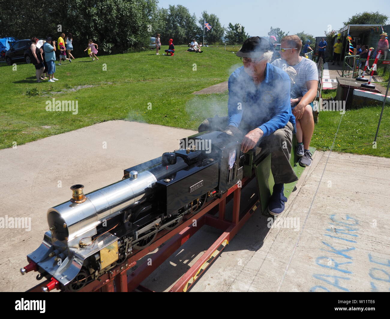 Miniature steam railway train steam hi-res stock photography and images ...