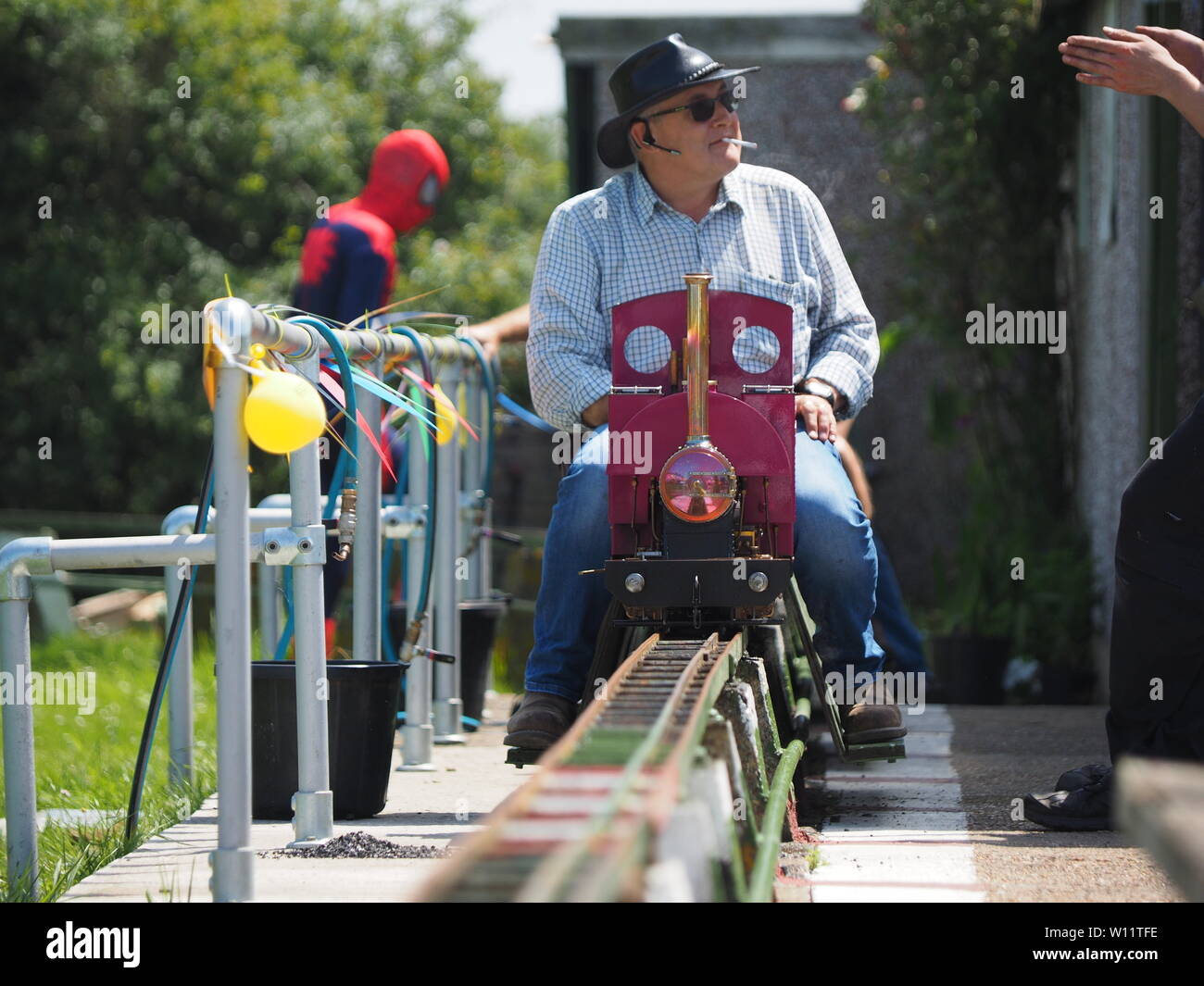 Miniature steam railway train steam hi-res stock photography and images ...