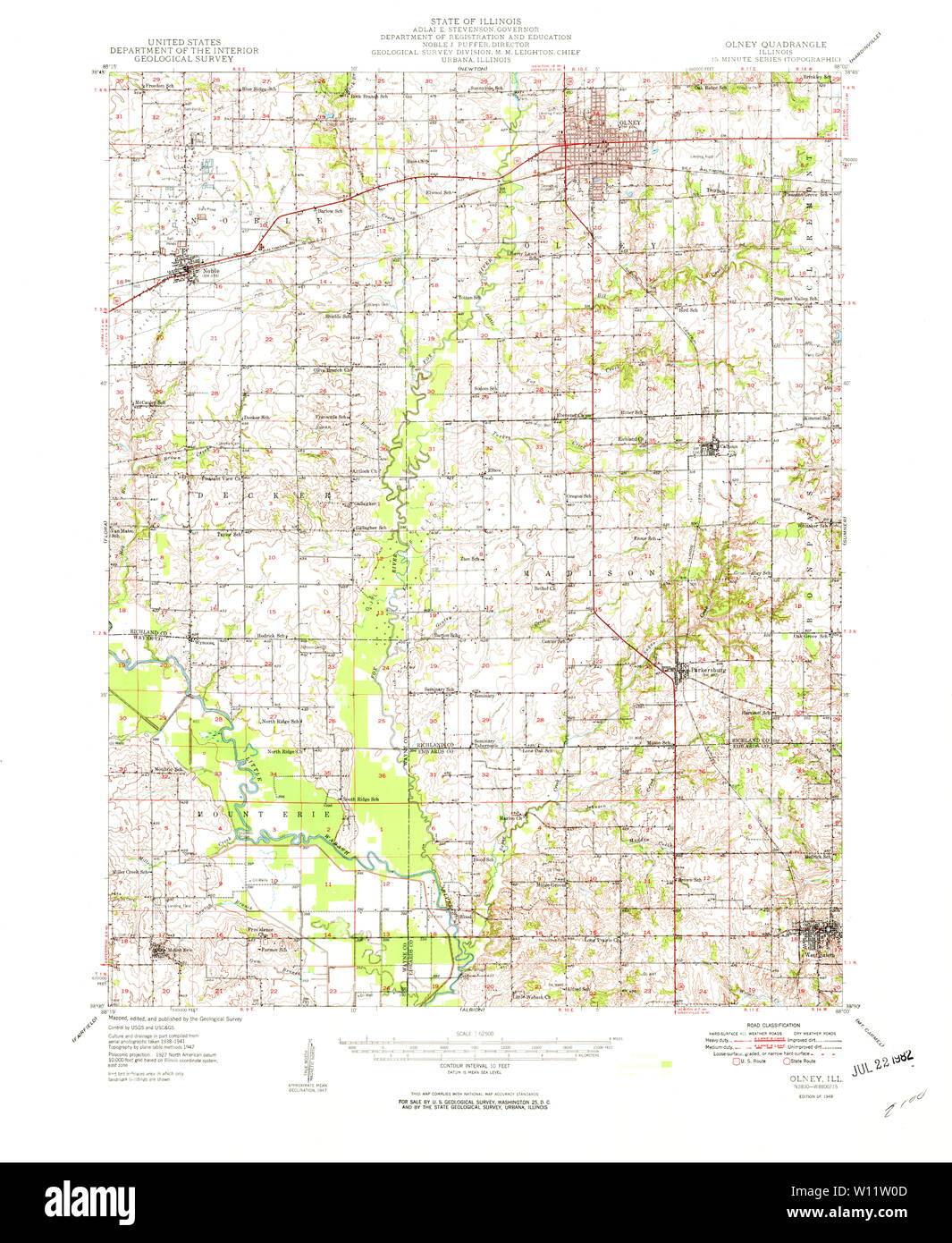 Map of olney hi-res stock photography and images - Alamy