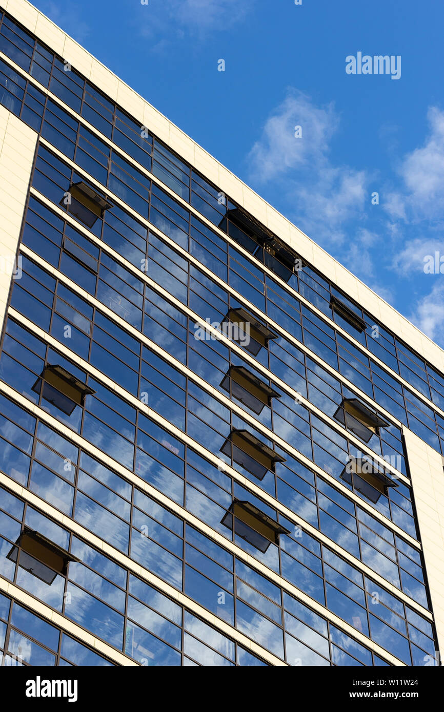 building high tech architecture business glass futuristic Stock Photo ...