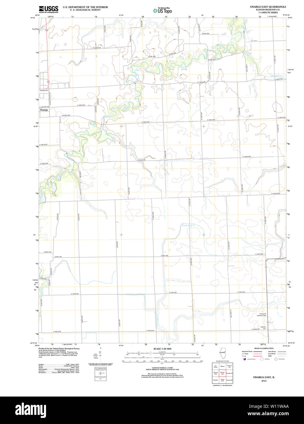 Onarga map hi-res stock photography and images - Alamy