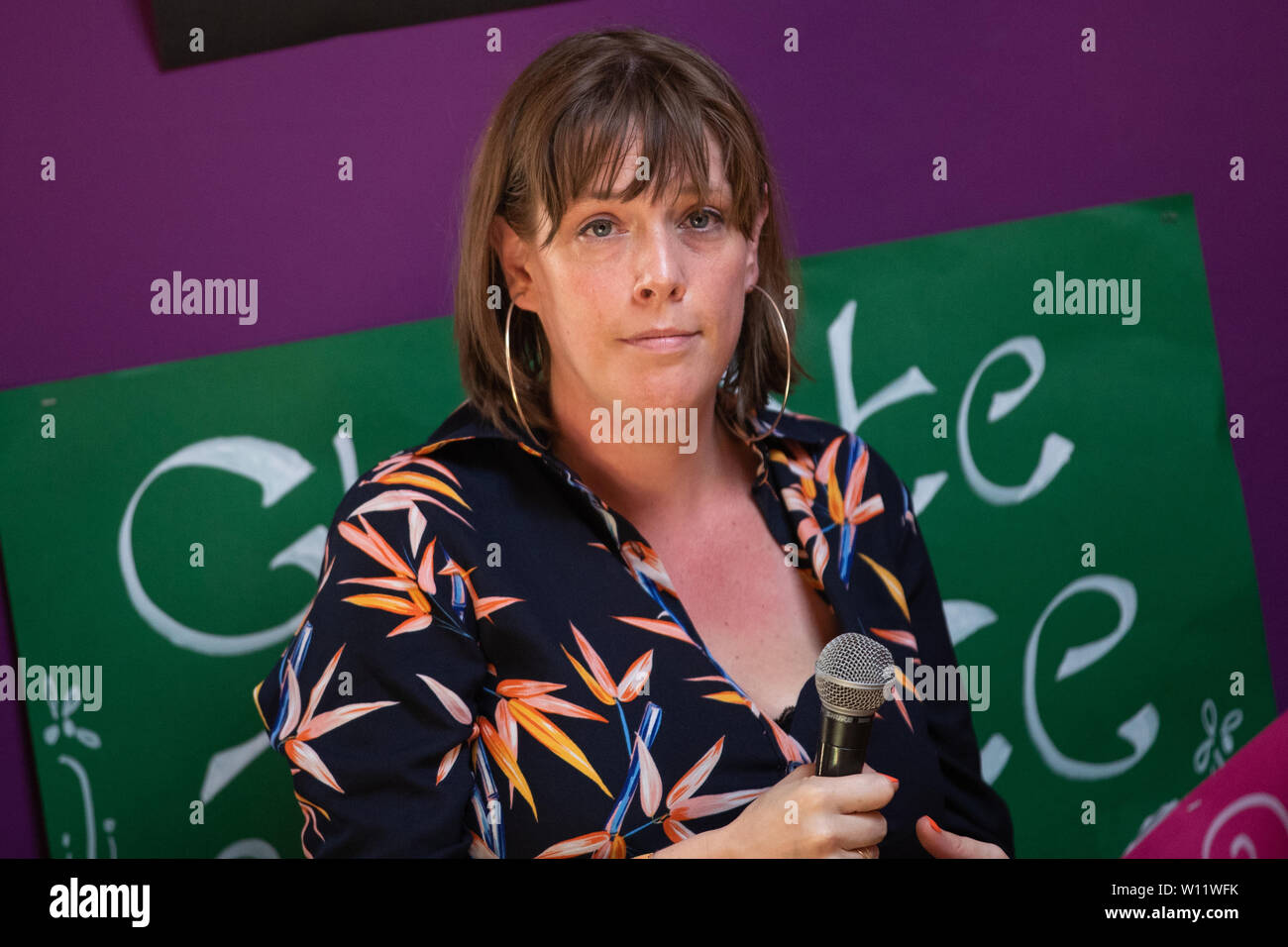 Labour MP Jess Phillips talks at Our Bodies, Our Rights at Glastonbury ...