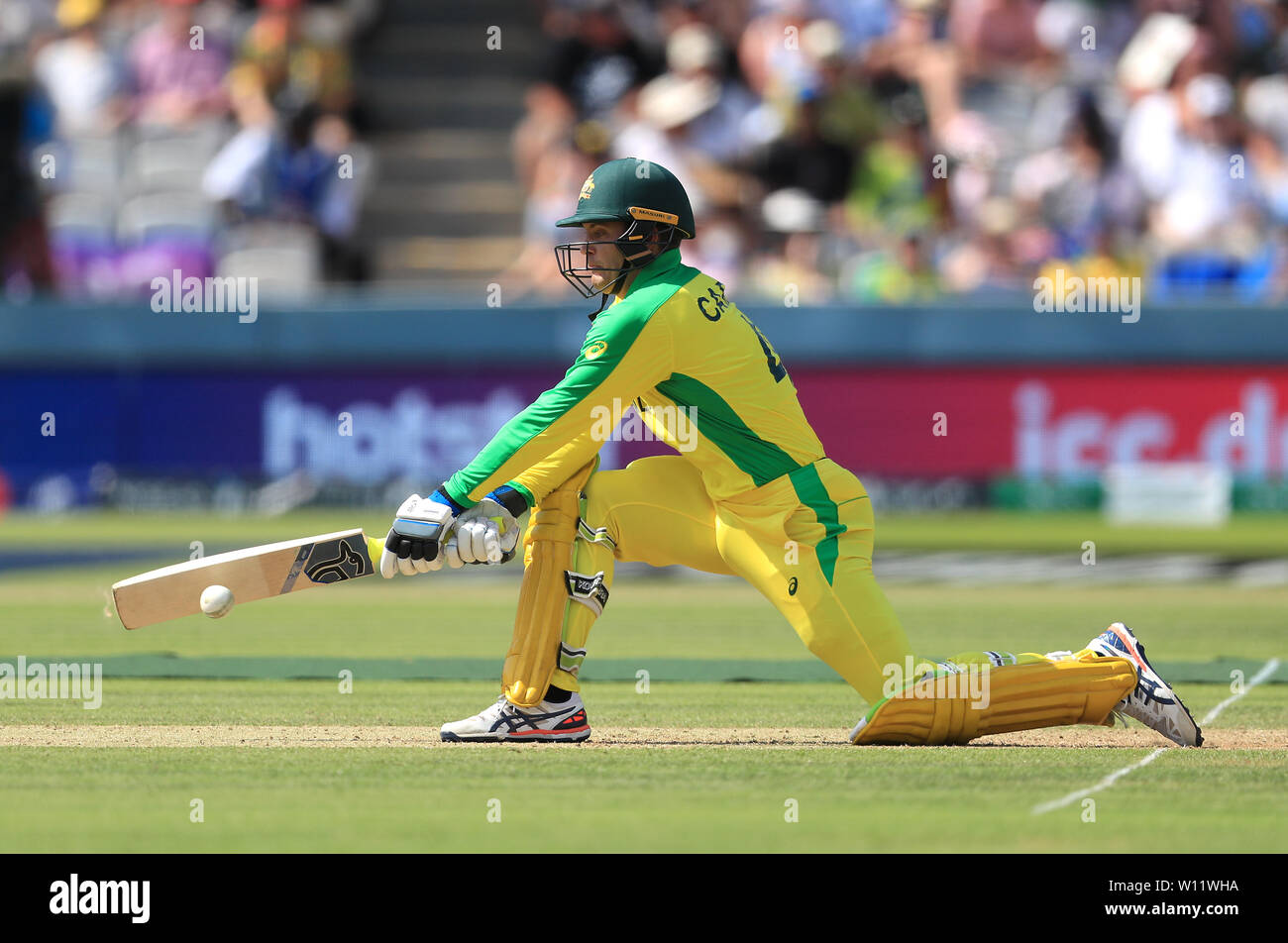 Australia's Alex Carey in action during the ICC Cricket World Cup group ...