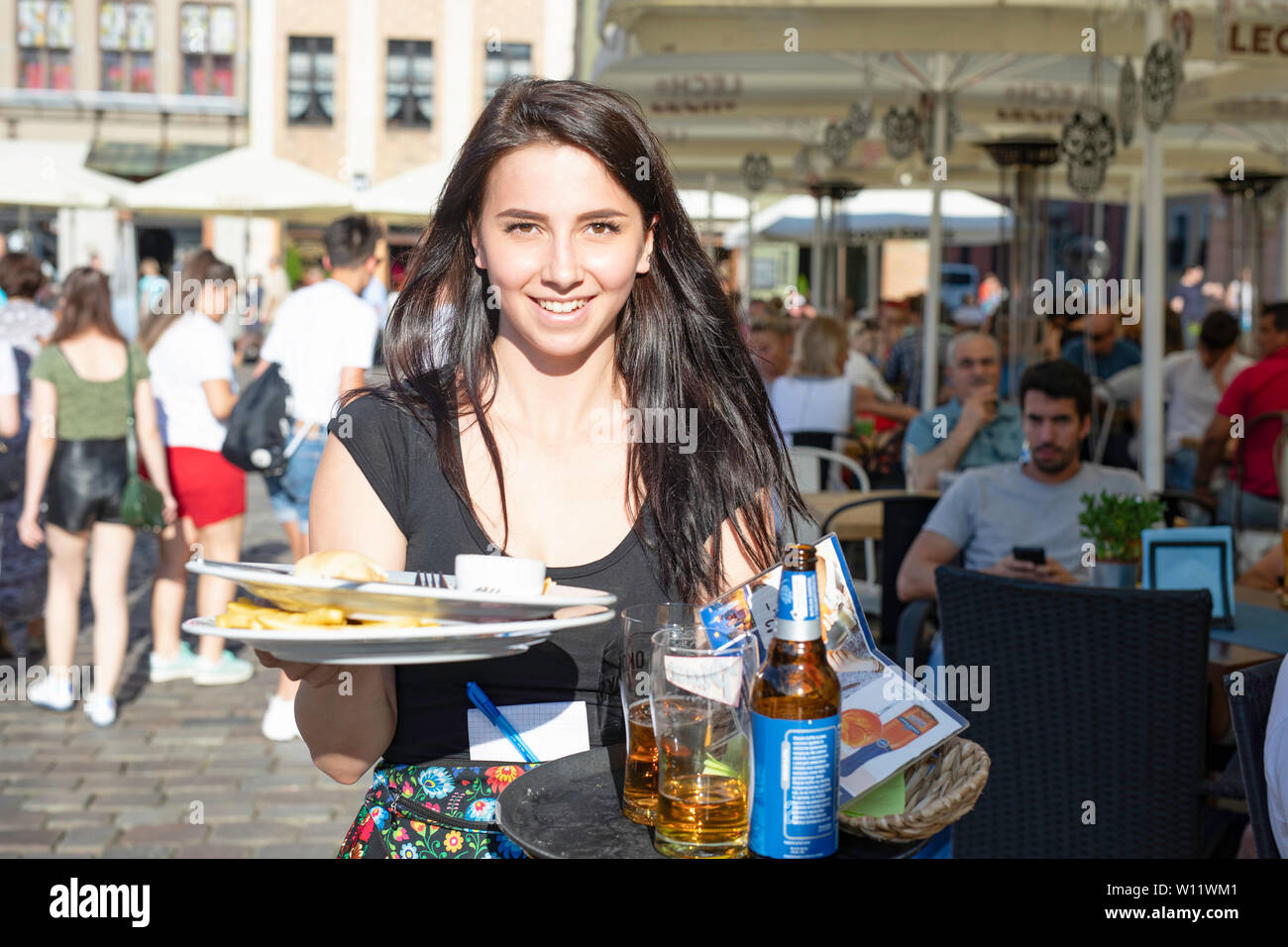 Waitress Carrying Plates High Resolution Stock Photography and Images ...