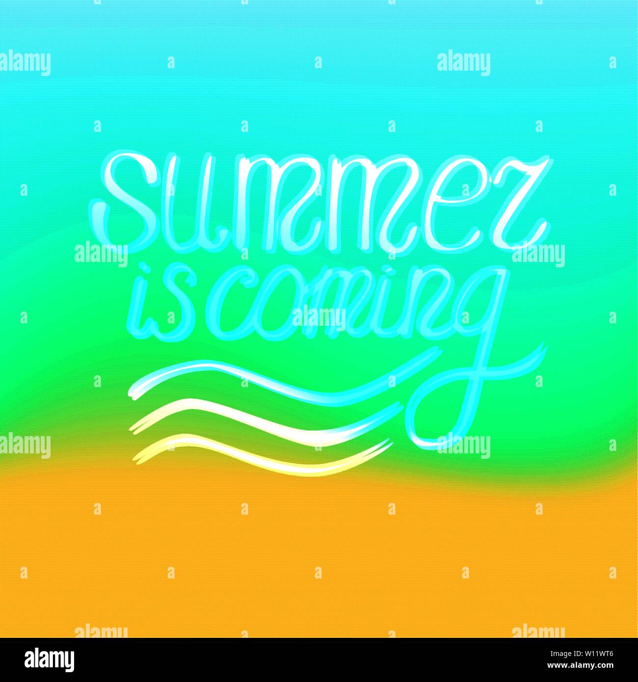 Summer design. Lettering summer is coming Stock Vector Image & Art - Alamy