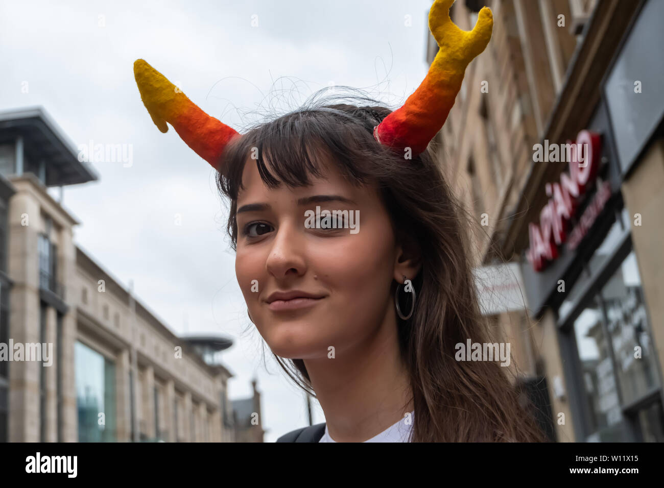 Glasgow, Scotland, UK. 29th June, 2019. Cosplayer arriving at the ...