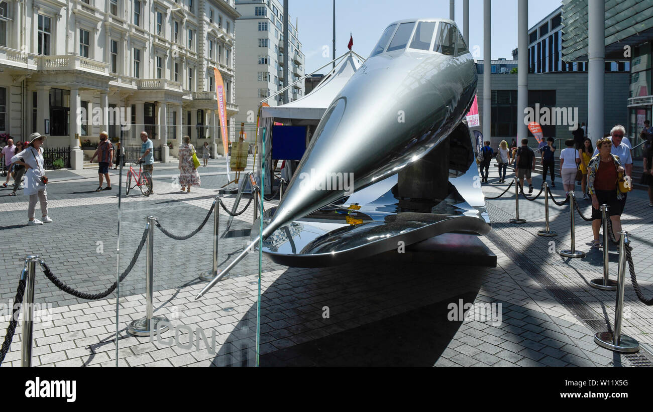 London, UK. 29 June 2019. "Icon" a sculpture by Sebastian Conran is on ...