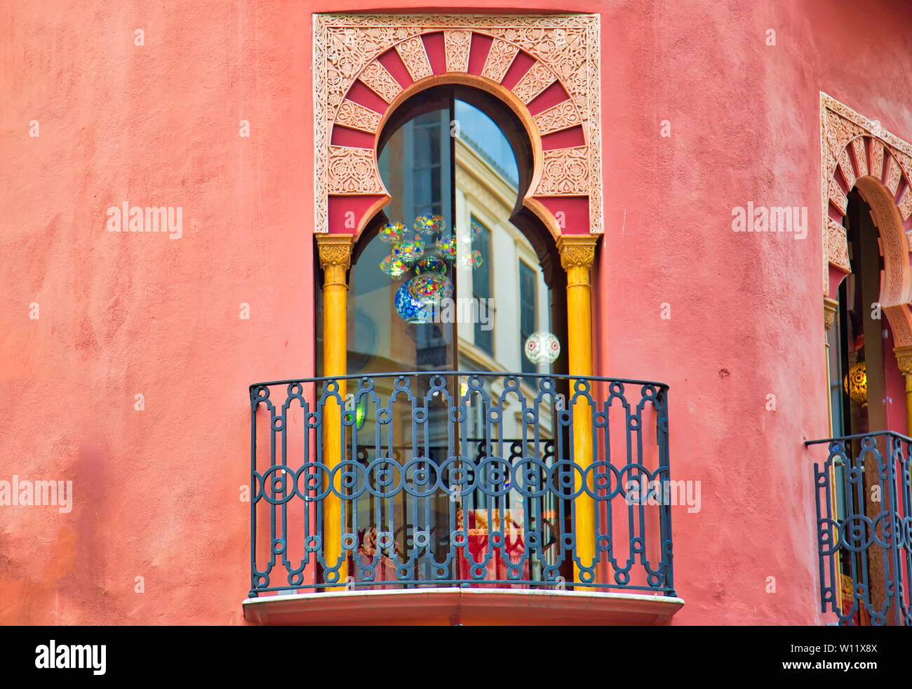 Malaga scenic old streets of historic city center Stock Photo - Alamy