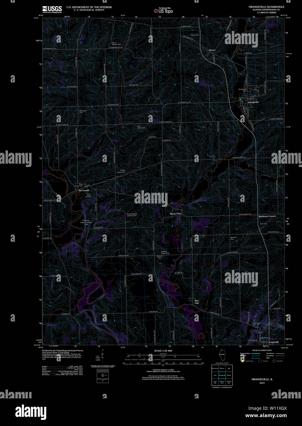 Map of orangeville hi-res stock photography and images - Alamy