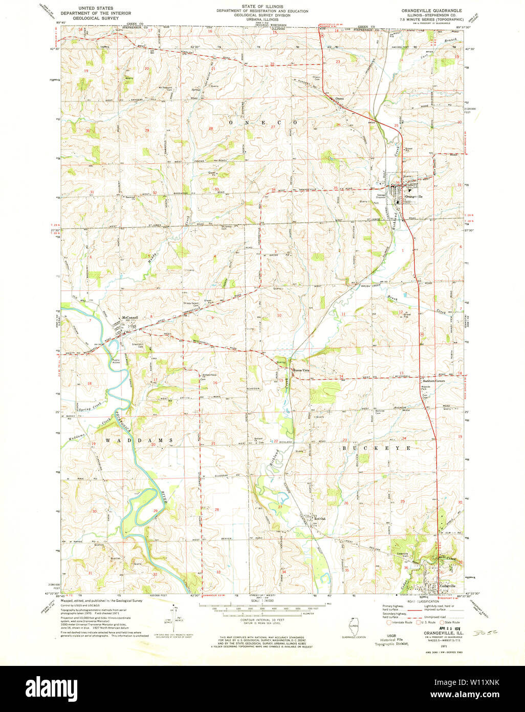 Map of orangeville hi-res stock photography and images - Alamy