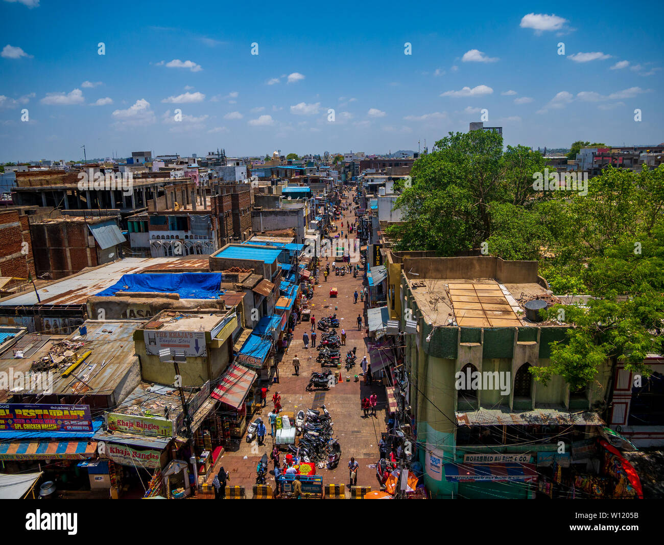 Hyderabad, India - June 17, 2019 : Hyderabad cityscape. Panoramic view ...