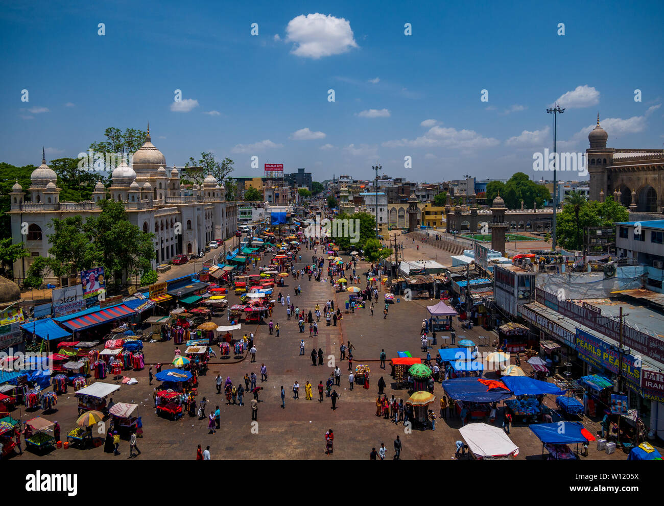 Hyderabad, India - June 17, 2019 : Hyderabad cityscape. Panoramic view ...