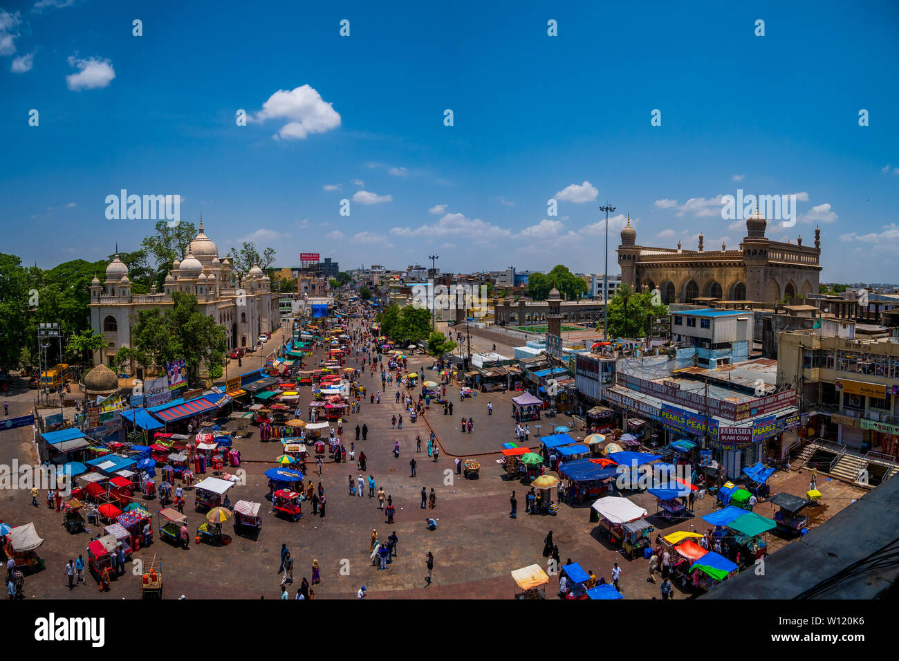 Hyderabad, India - June 17, 2019 : Hyderabad cityscape. Panoramic view ...