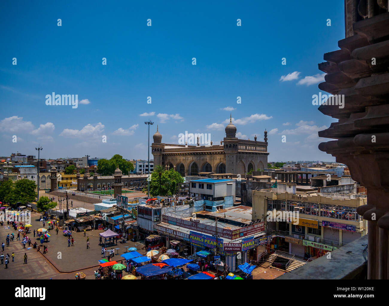 Hyderabad, India - June 17, 2019 : Hyderabad cityscape. Panoramic view ...