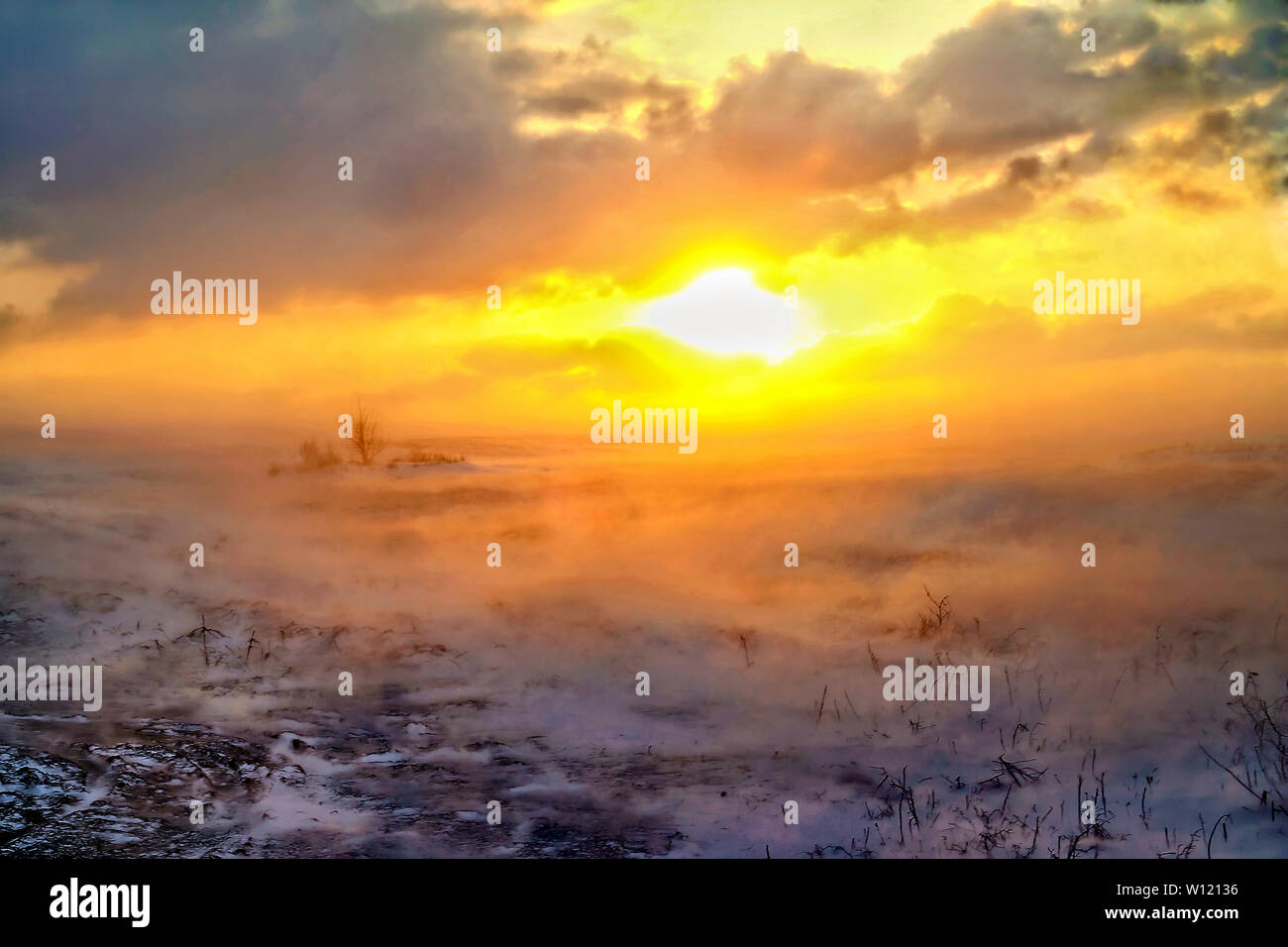 Ice desert sunset winter sun hi-res stock photography and images - Alamy