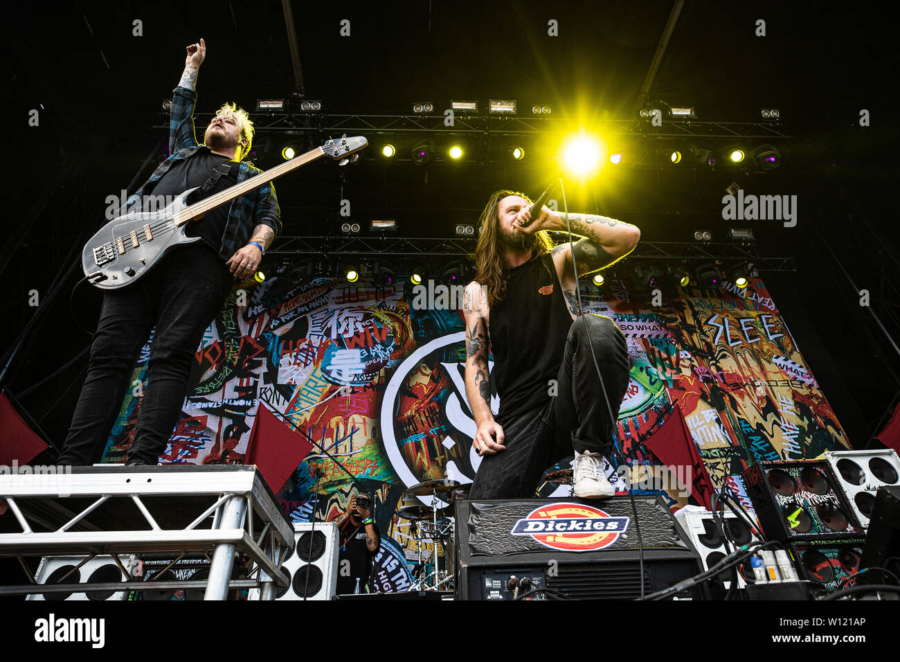 Copenhagen, Denmark - June 22nd, 2019. The British metalcore band While ...