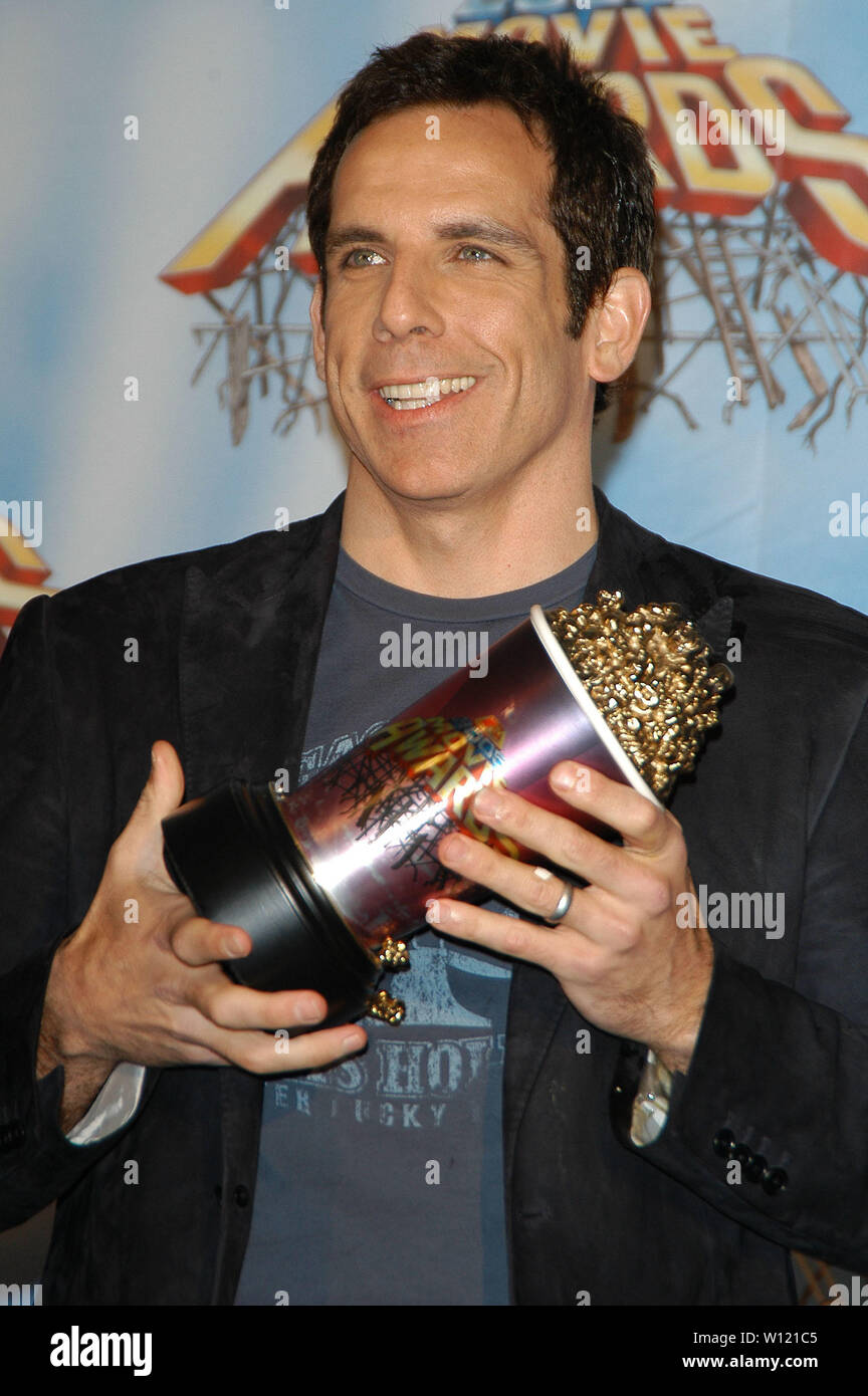 Ben Stiller at the 2005 MTV Movie Awards - Press Room held at the ...