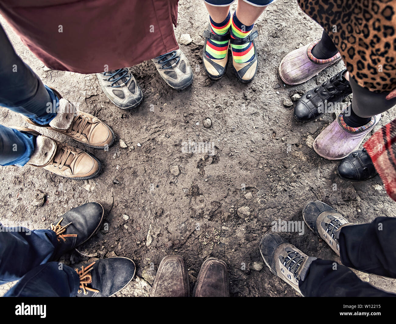 Feet together in circle hi-res stock photography and images - Alamy