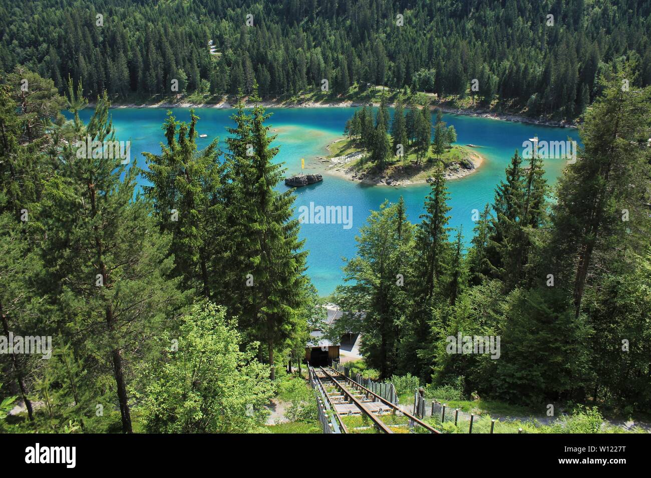 Unique Lake Cauma, Switzerland Stock Photo - Alamy
