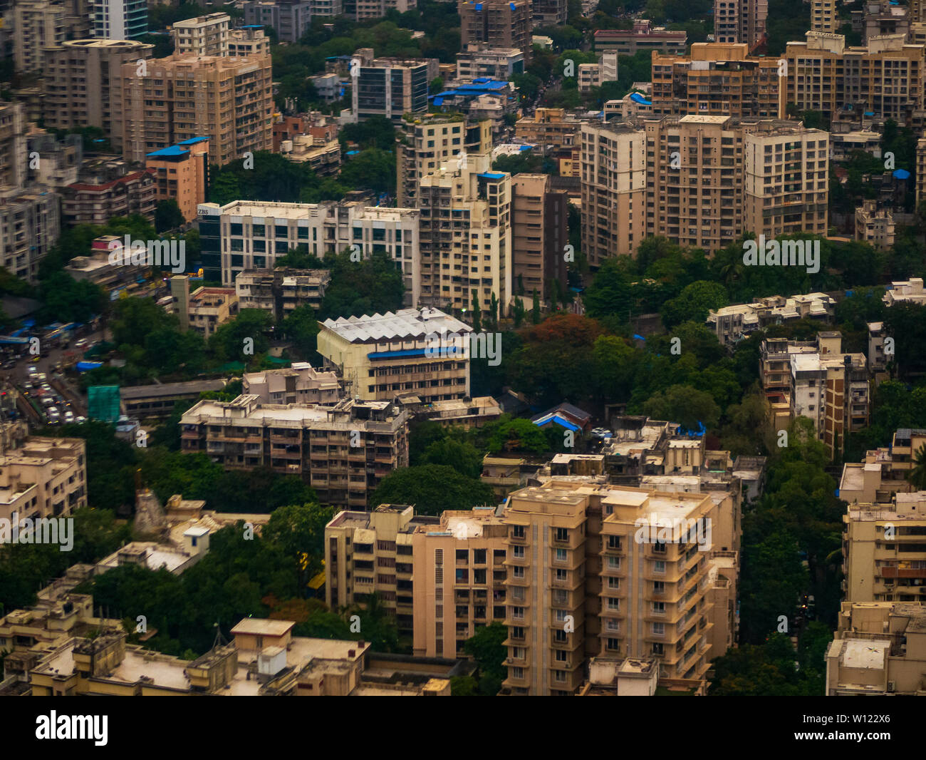 Aerial view of Mumbai city from airplane. Cityscape of Mumbai Stock ...