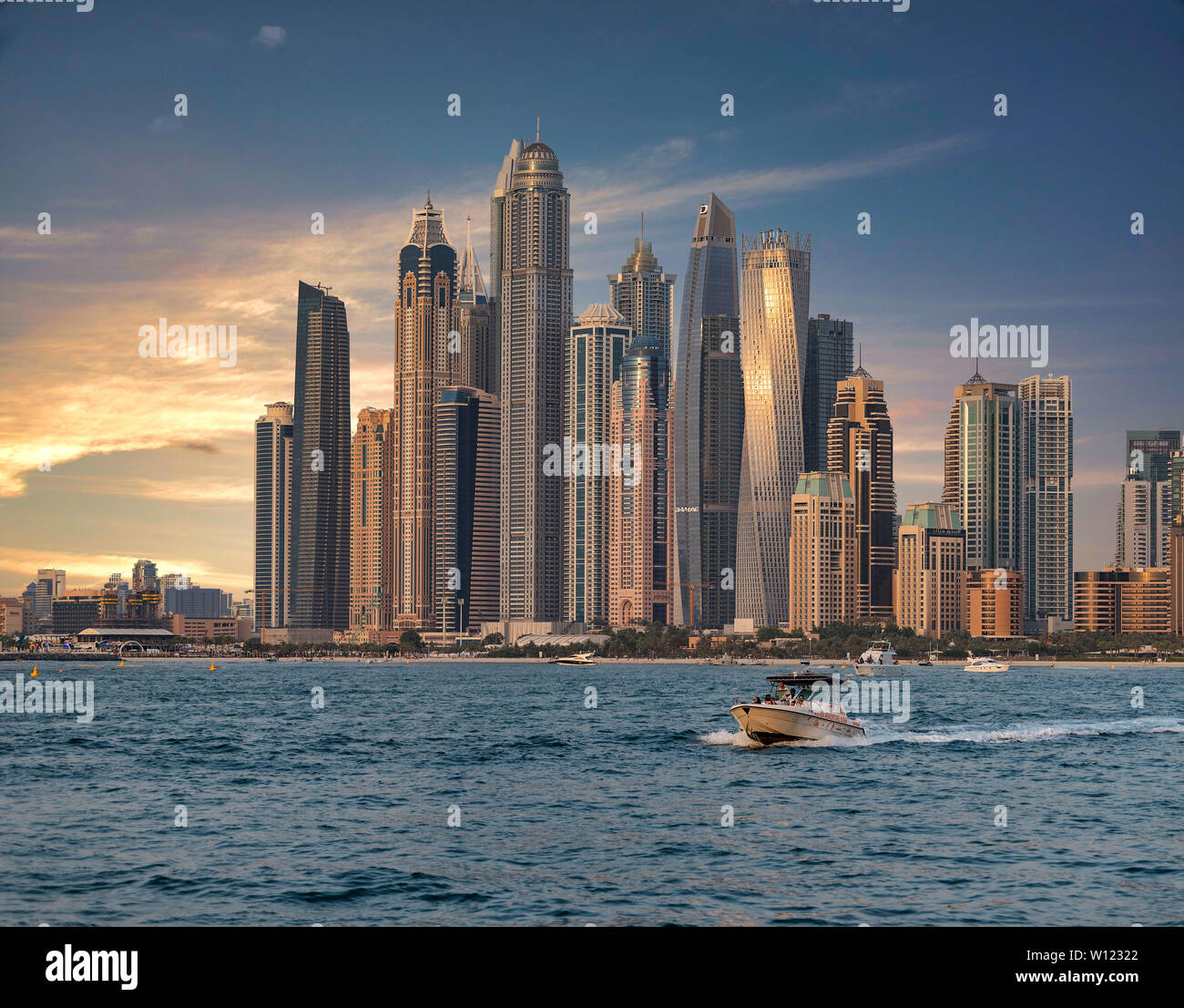 Dubai Marina View During Sunset Stock Photo - Alamy