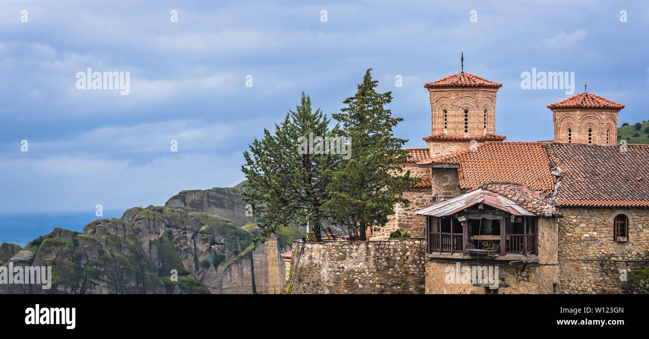 Panoramic view of the stunningly located on top of a rock Holy ...