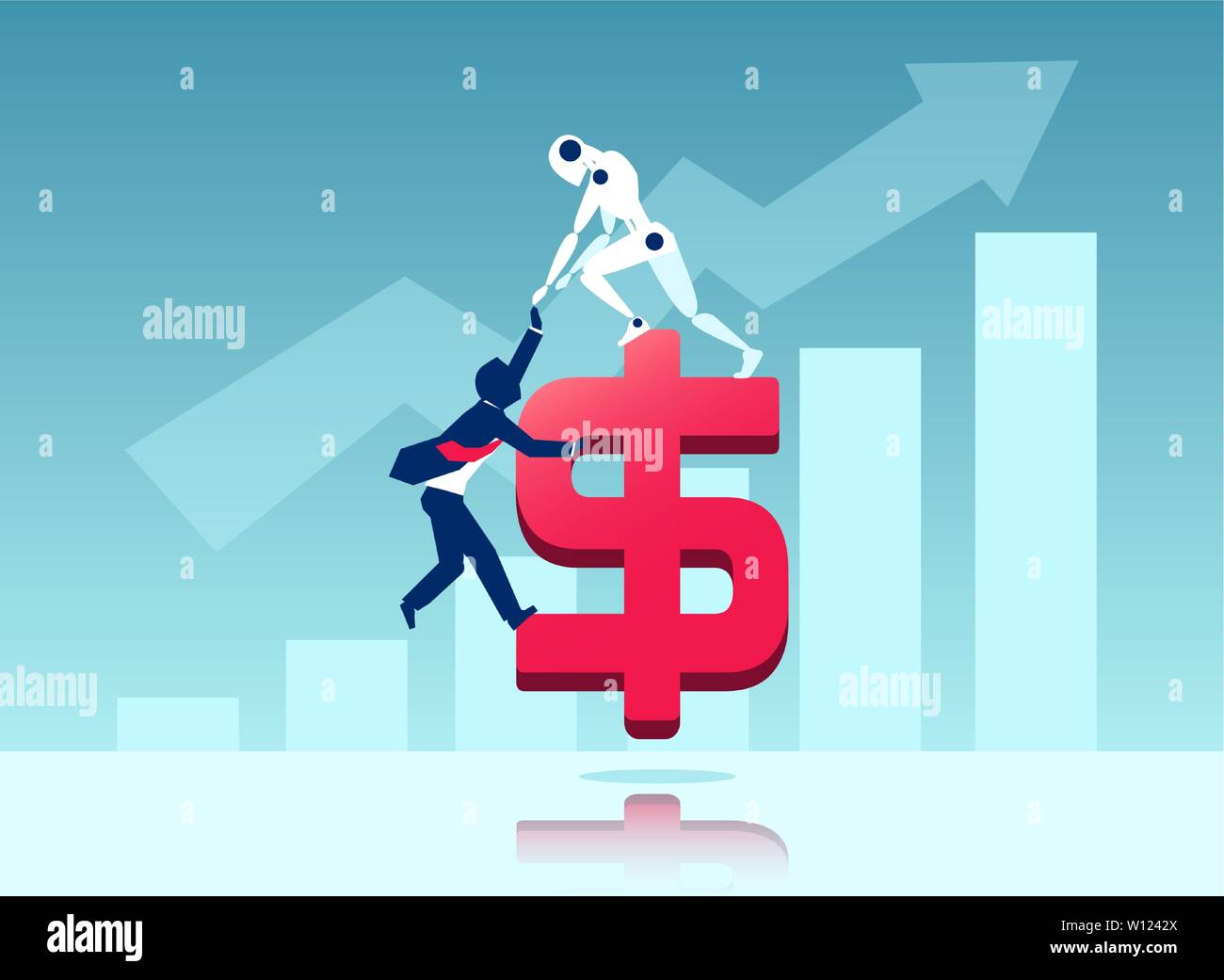 Helping hand illustration hi-res stock photography and images - Alamy