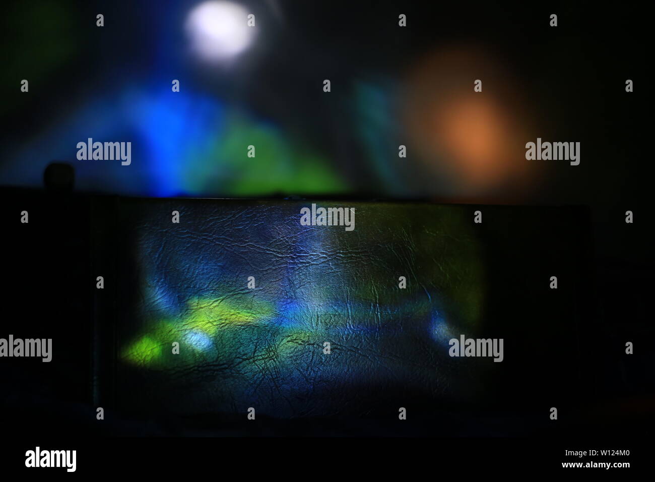 Art concept - light projections Stock Photo - Alamy