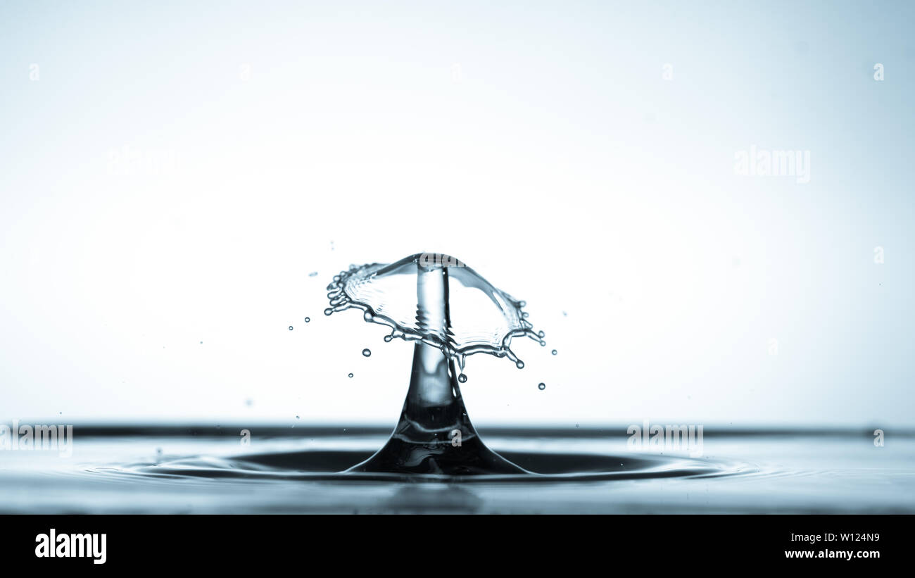 water drop collision. Water splash Stock Photo - Alamy