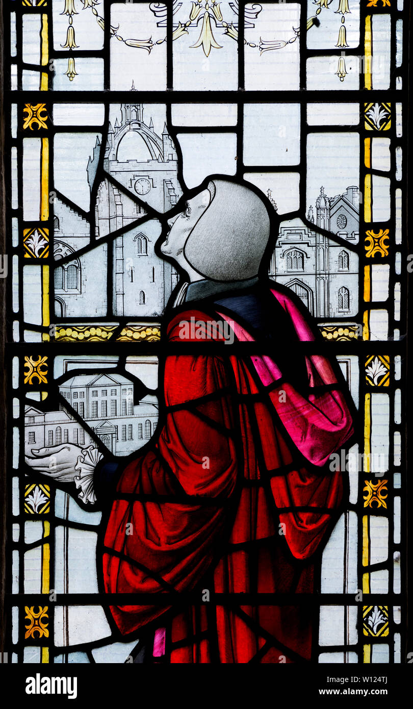 Doctor Watts stained glass, St. Giles Church, Medbourne, Leicestershire ...
