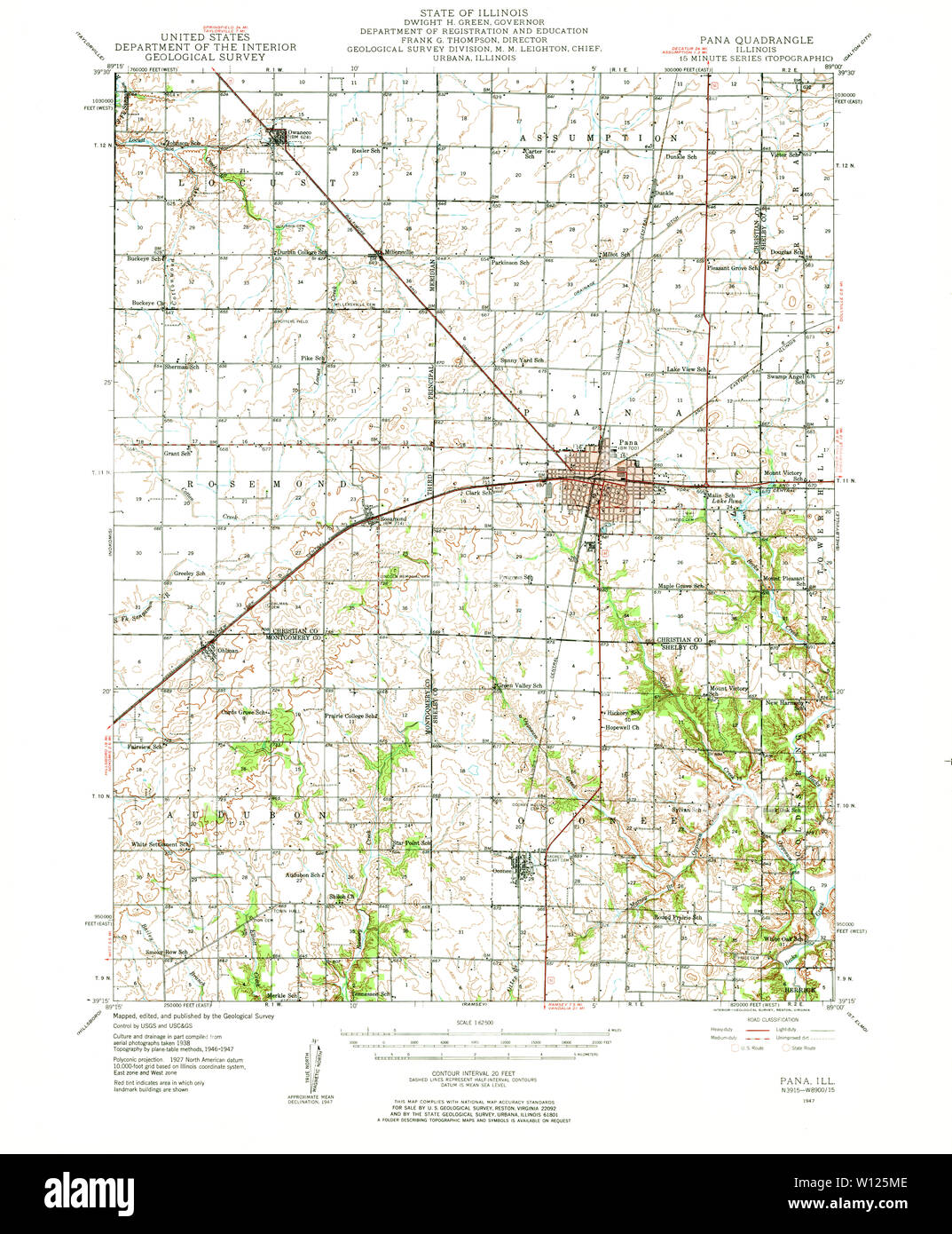 Pana illinois map hi-res stock photography and images - Alamy