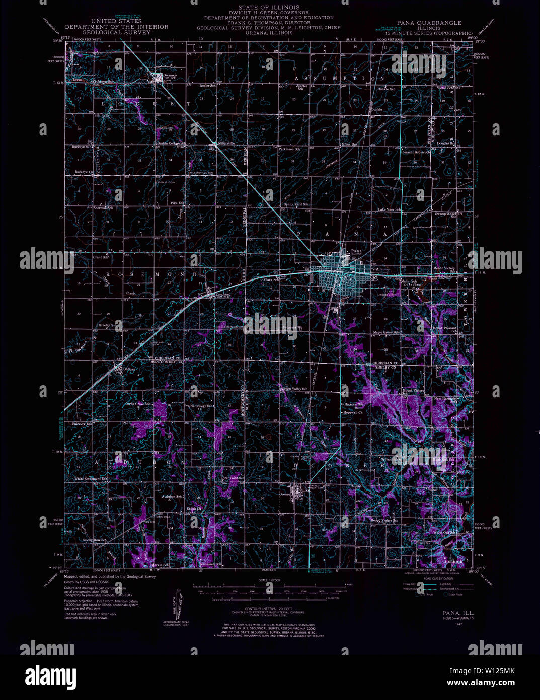 Pana illinois map hi-res stock photography and images - Alamy