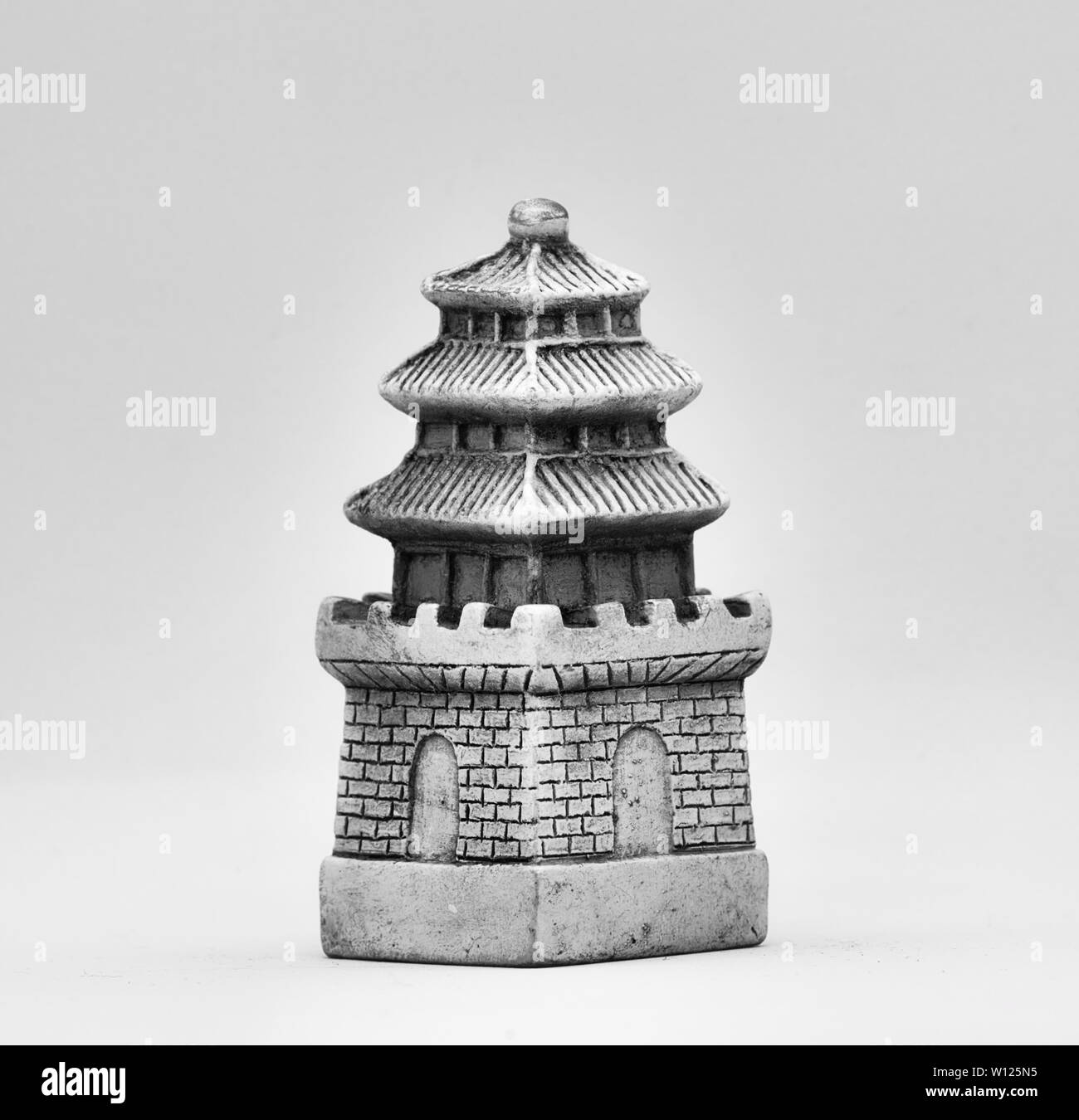 Chess white tower figure Stock Photo - Alamy