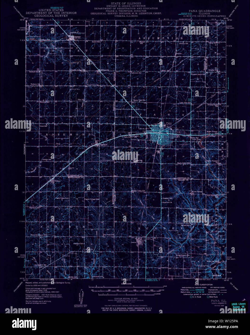 Pana illinois map hi-res stock photography and images - Alamy