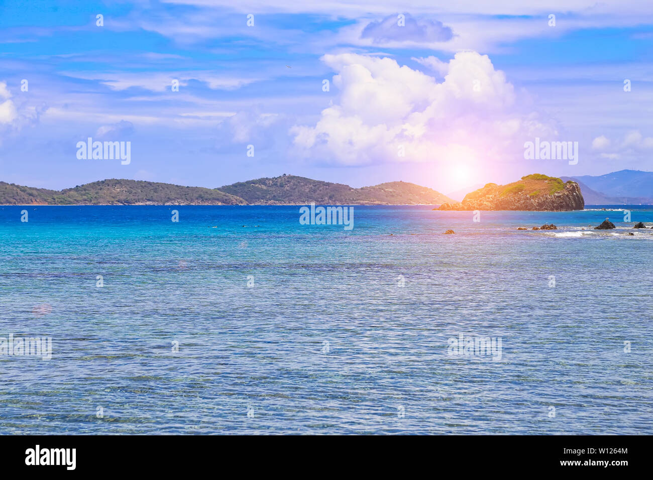 Famous Sapphire beach on St. Thomas island Stock Photo - Alamy