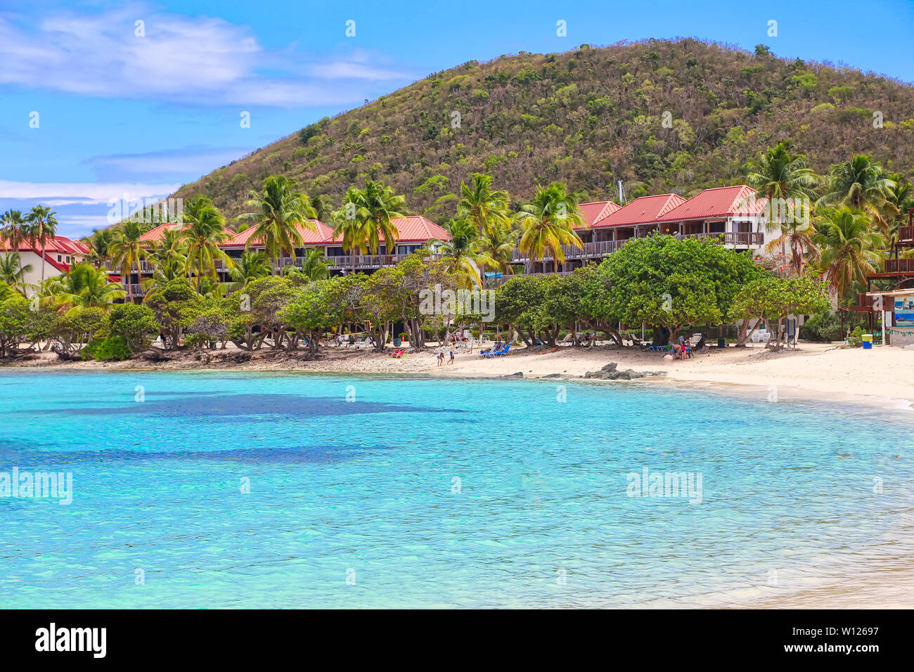 Famous Sapphire beach on St. Thomas island Stock Photo - Alamy