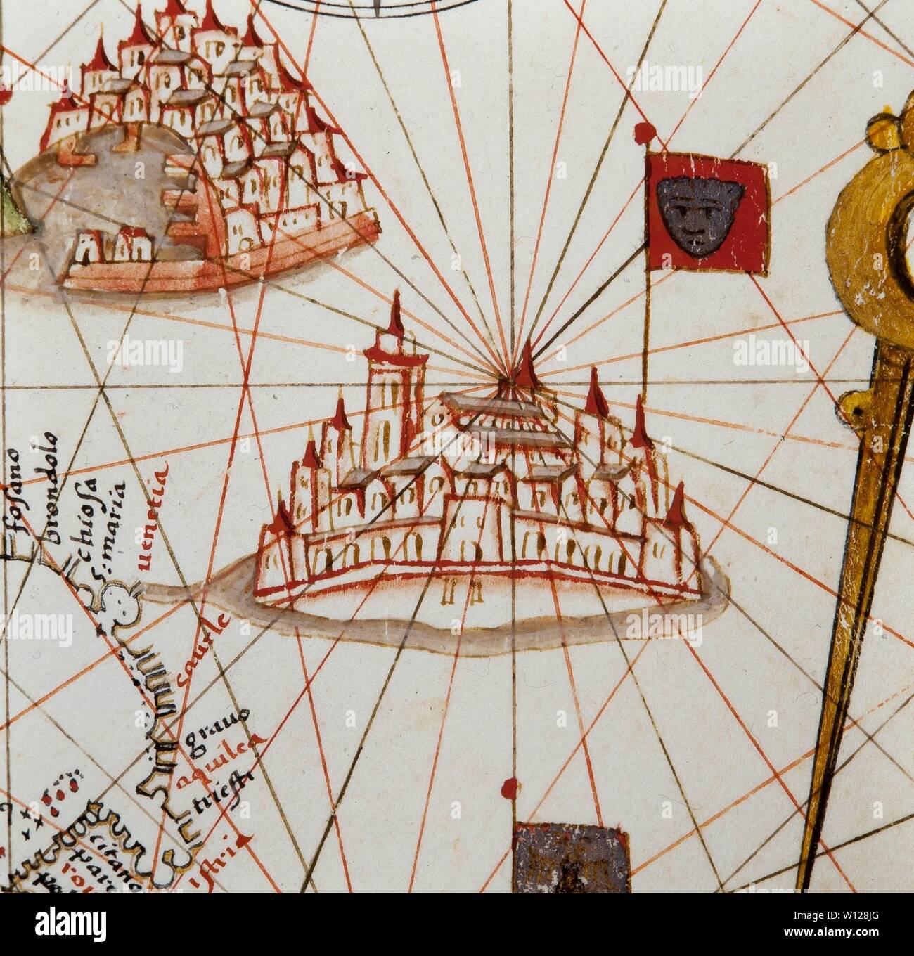 Joan Oliva / Nautical Atlas of the Mediterranean, 1592. Inv. 3233 ...