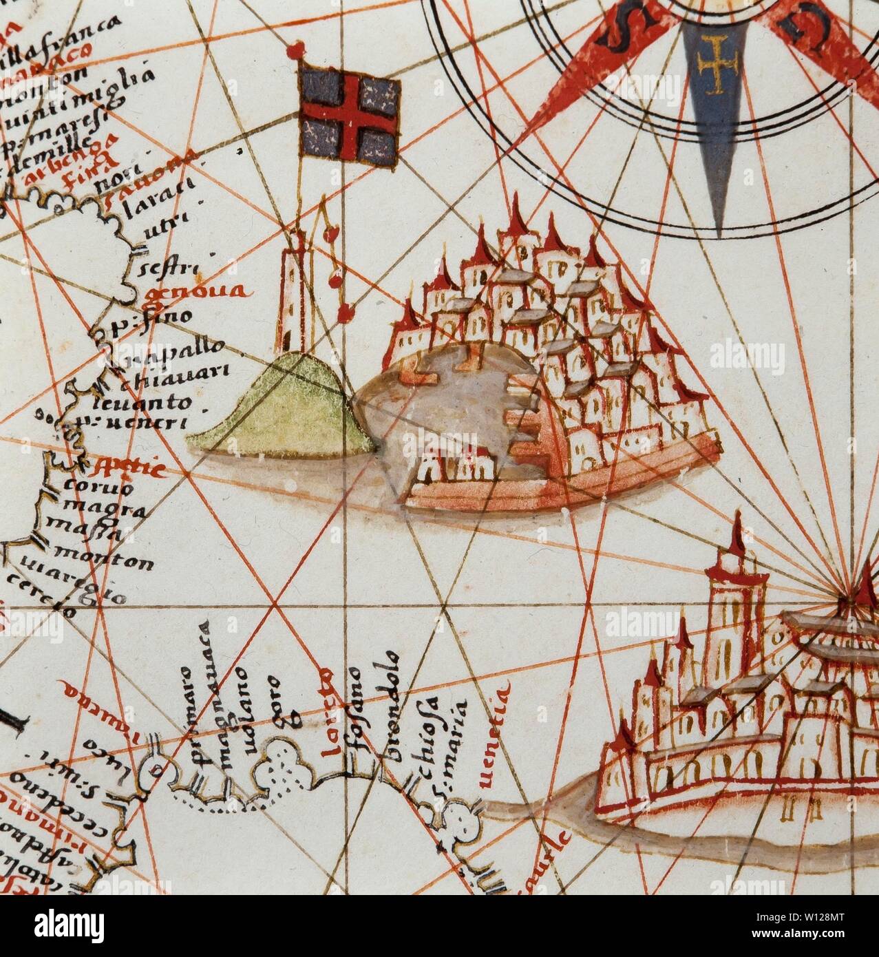 Joan Oliva / Nautical Atlas of the Mediterranean, 1592. Inv. 3233 ...