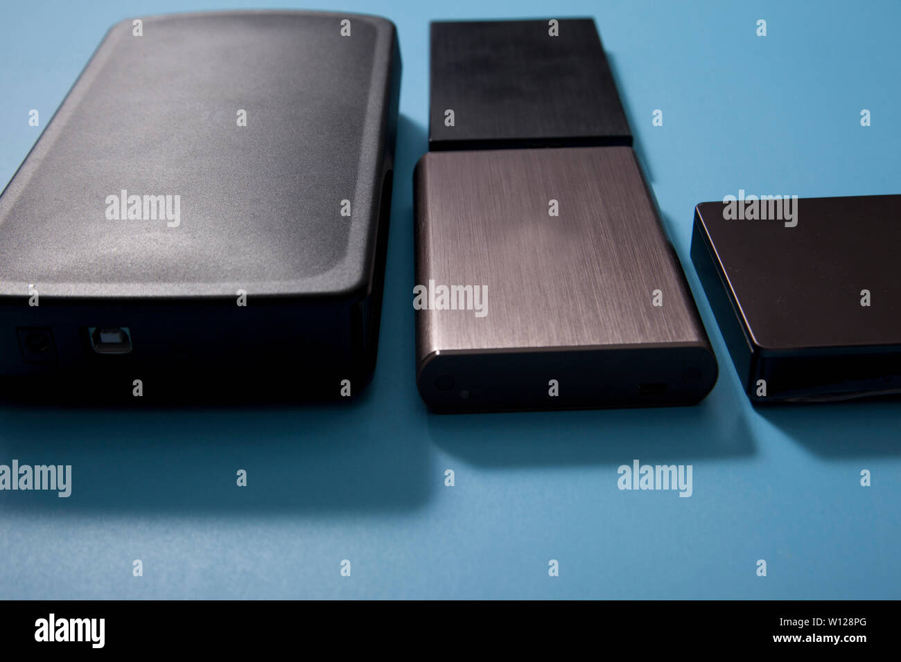 input view of different external computer hard drives Stock Photo - Alamy
