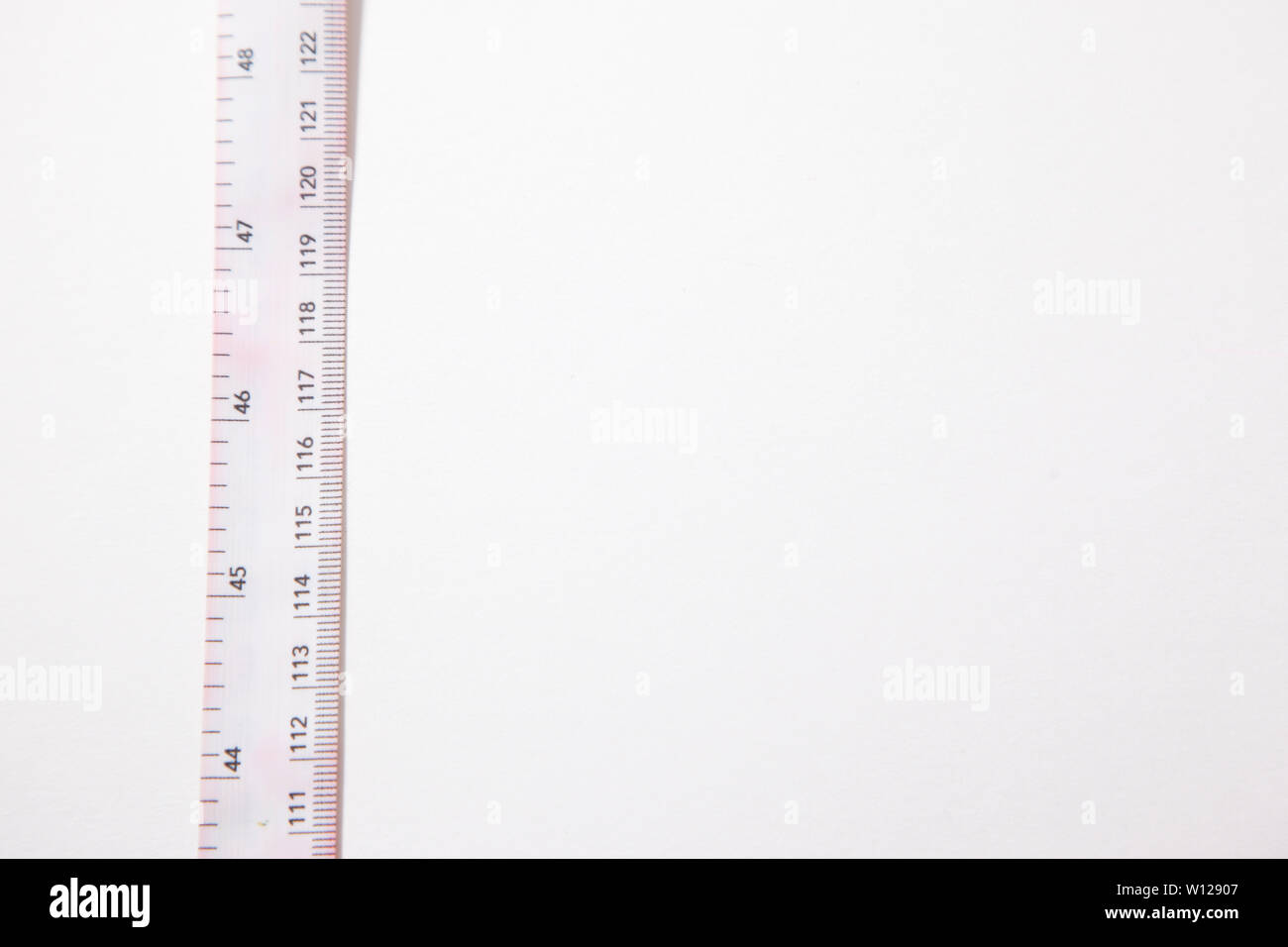 Measuring tape horizontal image with vertical tape Stock Photo - Alamy