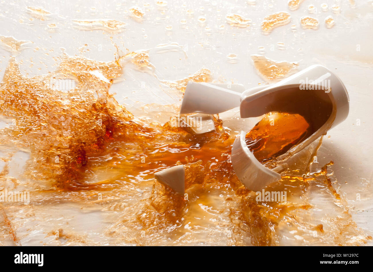 Broken glass coffee cup hi-res stock photography and images - Alamy