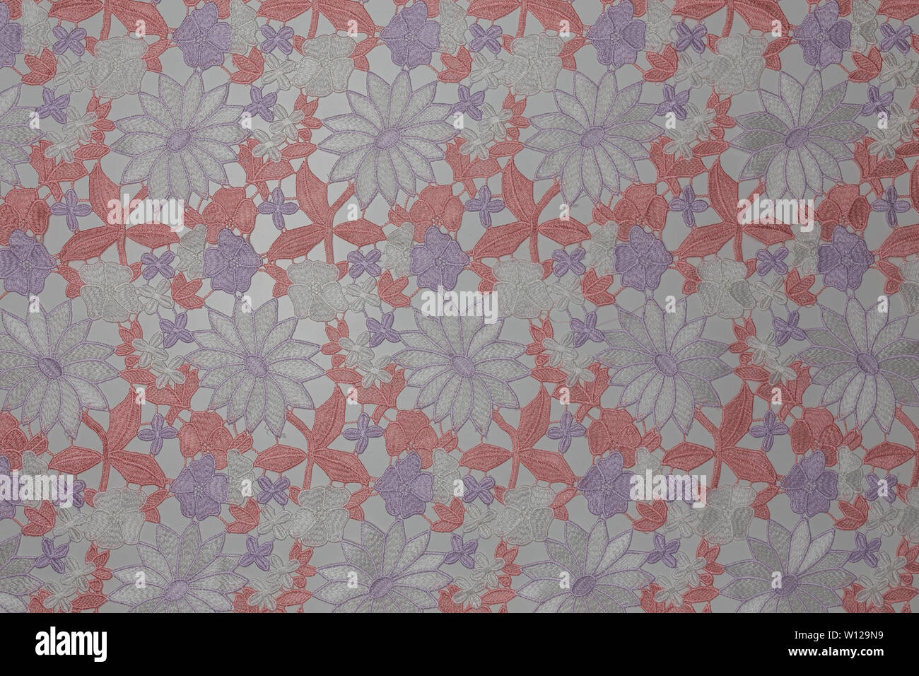 Creative fabric with floral pattern and textile texture background ...