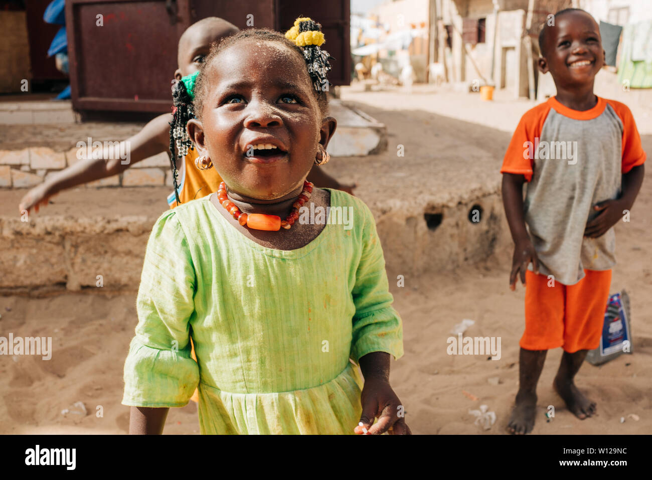 Children playing in Saint-Louis, Senegal Stock Photo - Alamy