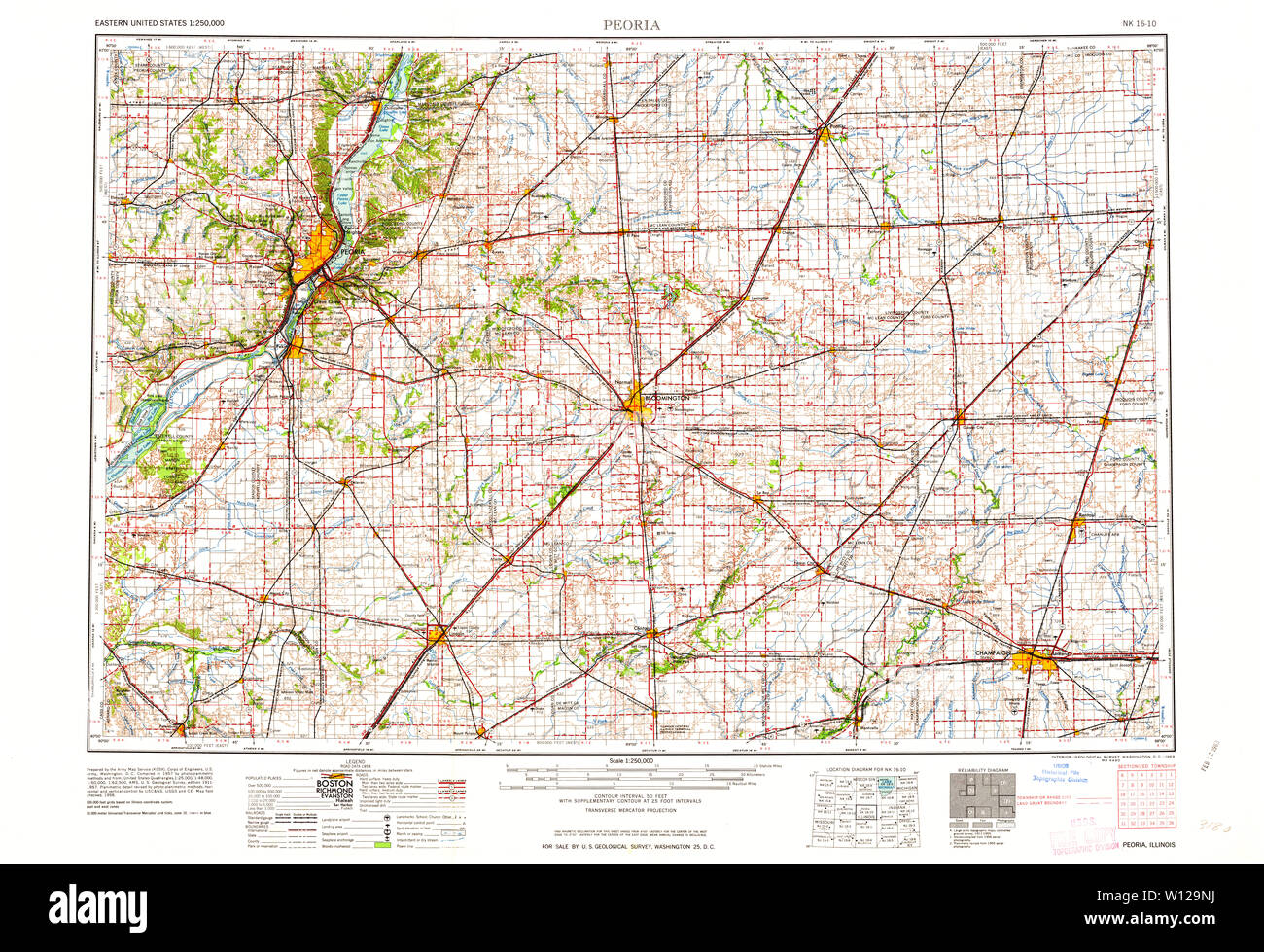 Map Of Peoria Illinois High Resolution Stock Photography and Images - Alamy