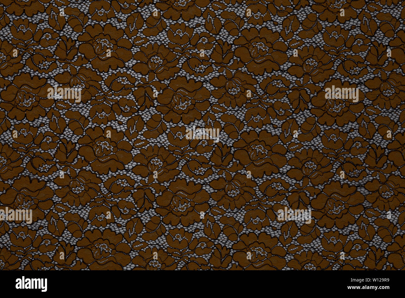 Elegant brown fabric with floral pattern background Stock Photo - Alamy