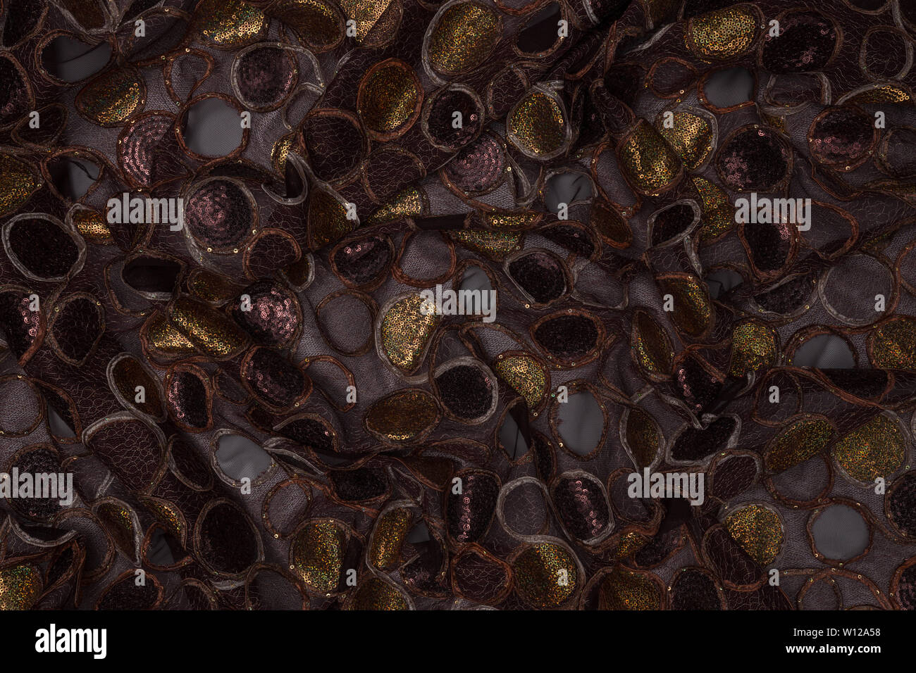 Beautiful fabric with bubble pattern and textile texture background ...