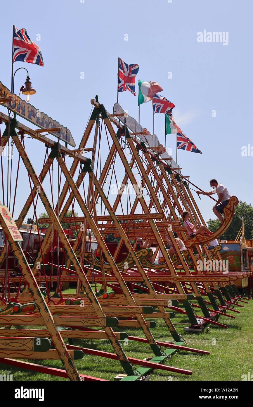 The Swingboats, Carters Steam Fair, Peckham Rye Common, London, UK, 29 ...