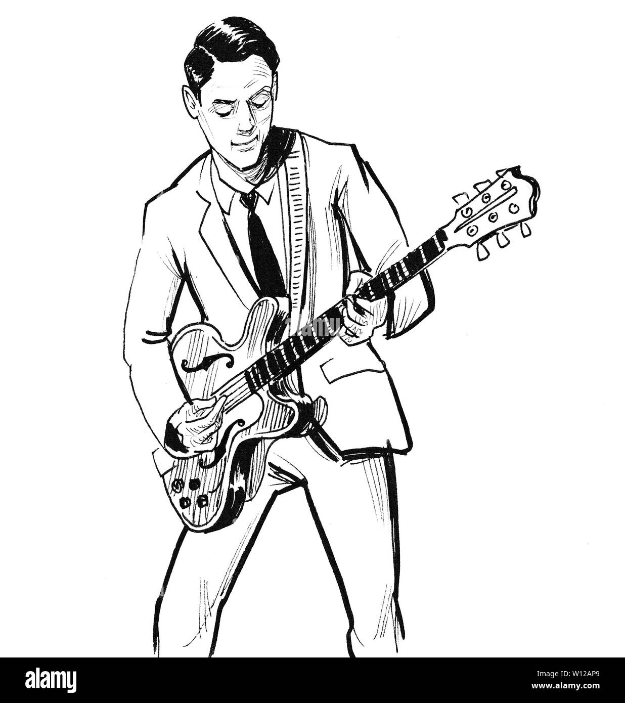 Playing Guitar Sketch