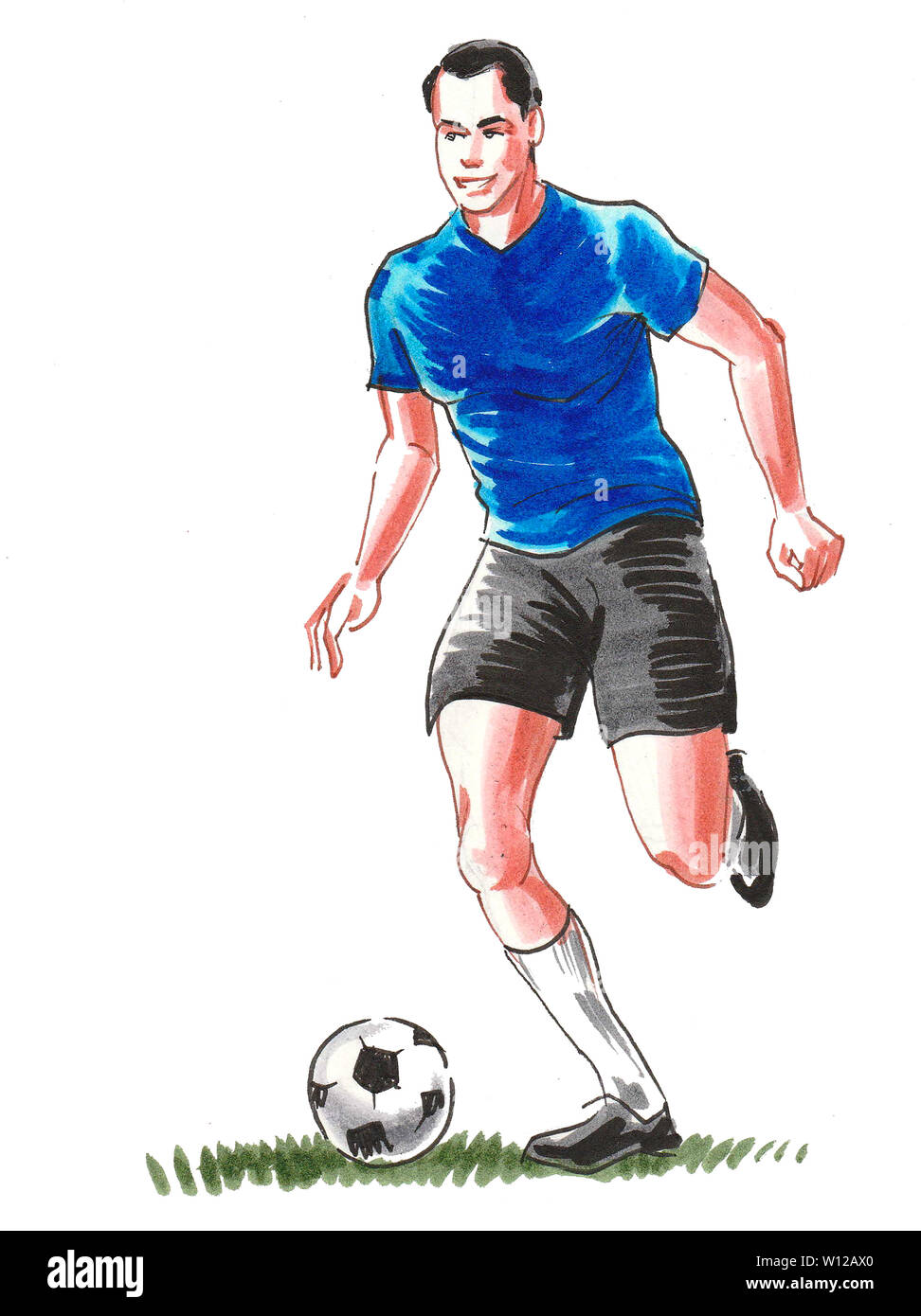 Defender soccer player Cut Out Stock Images & Pictures - Alamy